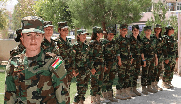 Yezidi Female Peshmerga Unit Formed by Kurdish Singer